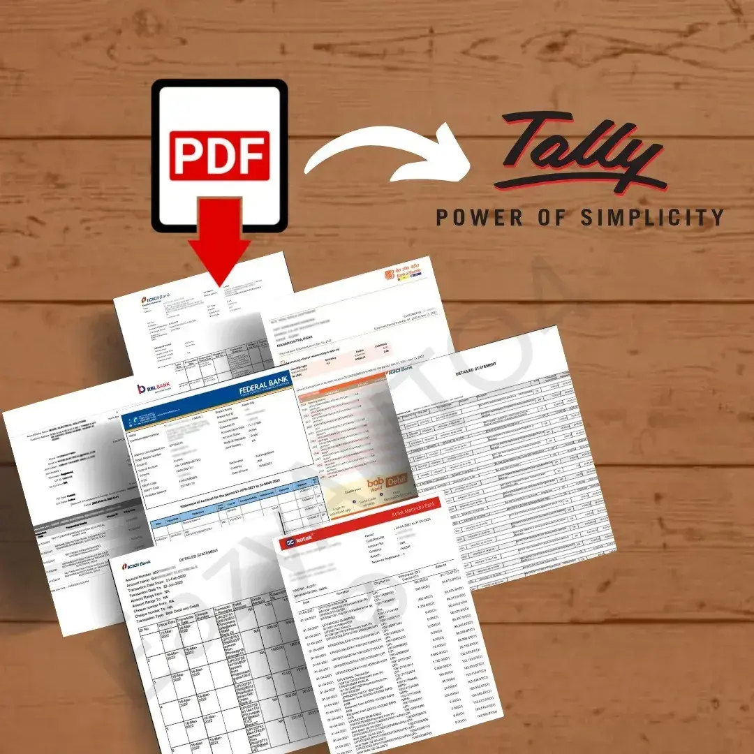 Convert PDF Bank Statements to Tally | EazyAUTO4 for Accountants